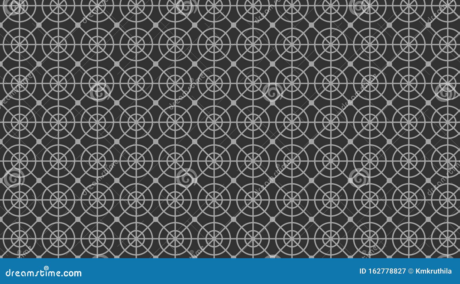 Dark Grey Seamless Geometric Circle Pattern Background Vector Stock Vector - Illustration of ...