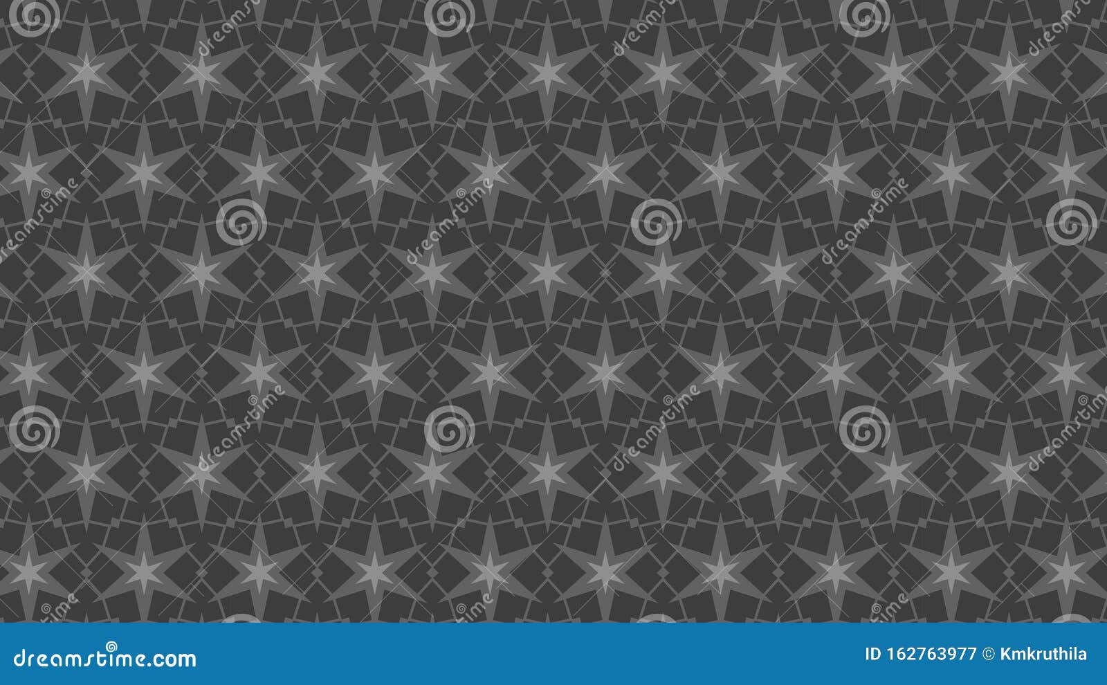 Dark Grey Seamless Star Pattern Background Graphic Stock Vector ...