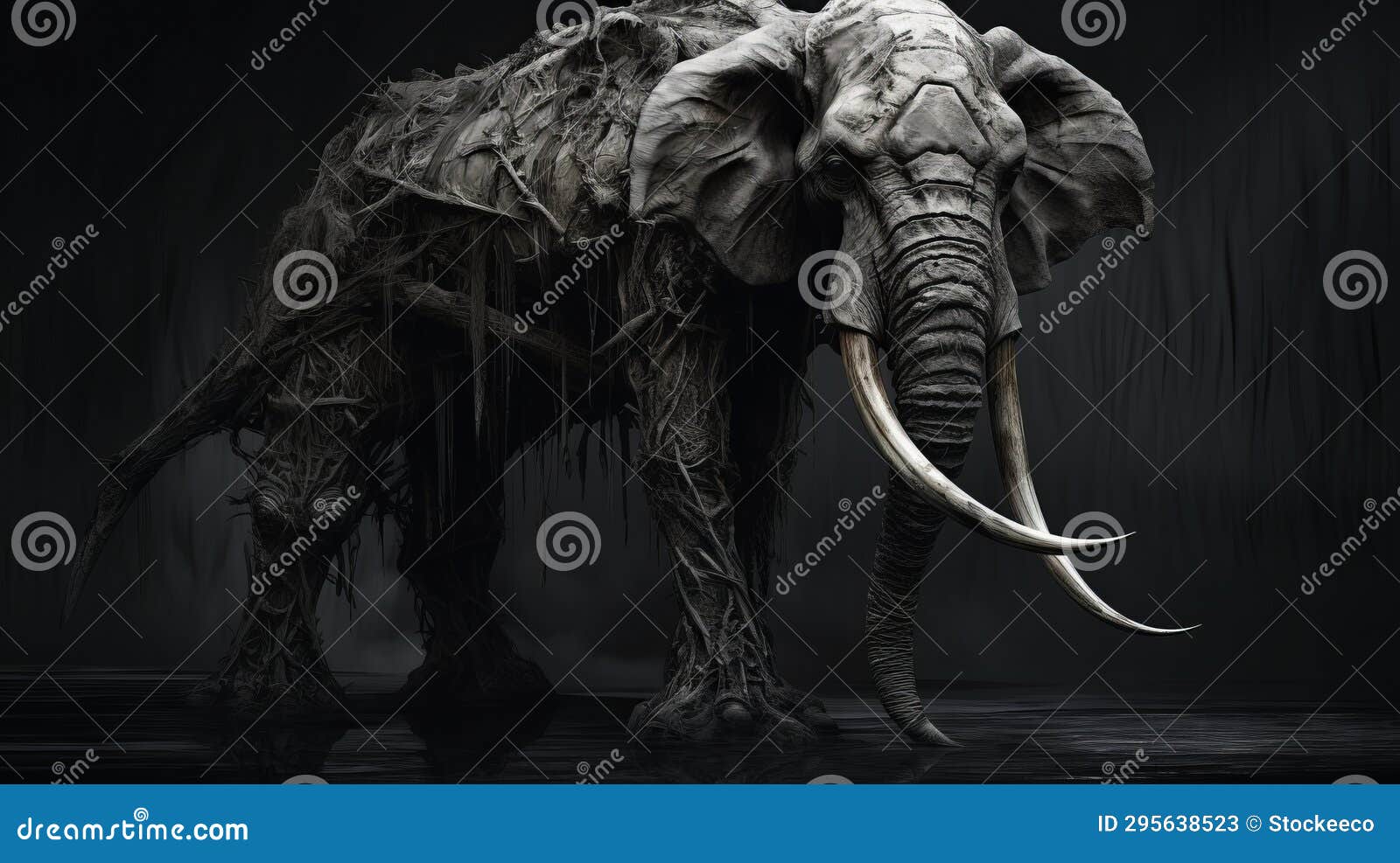 Dark and Gritty Digital Art: Withered Elephant Human Hybrid Concept ...