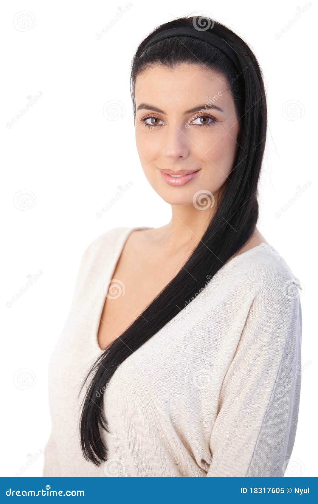 Dark hair beauty stock image. Image of alone, person - 18317605