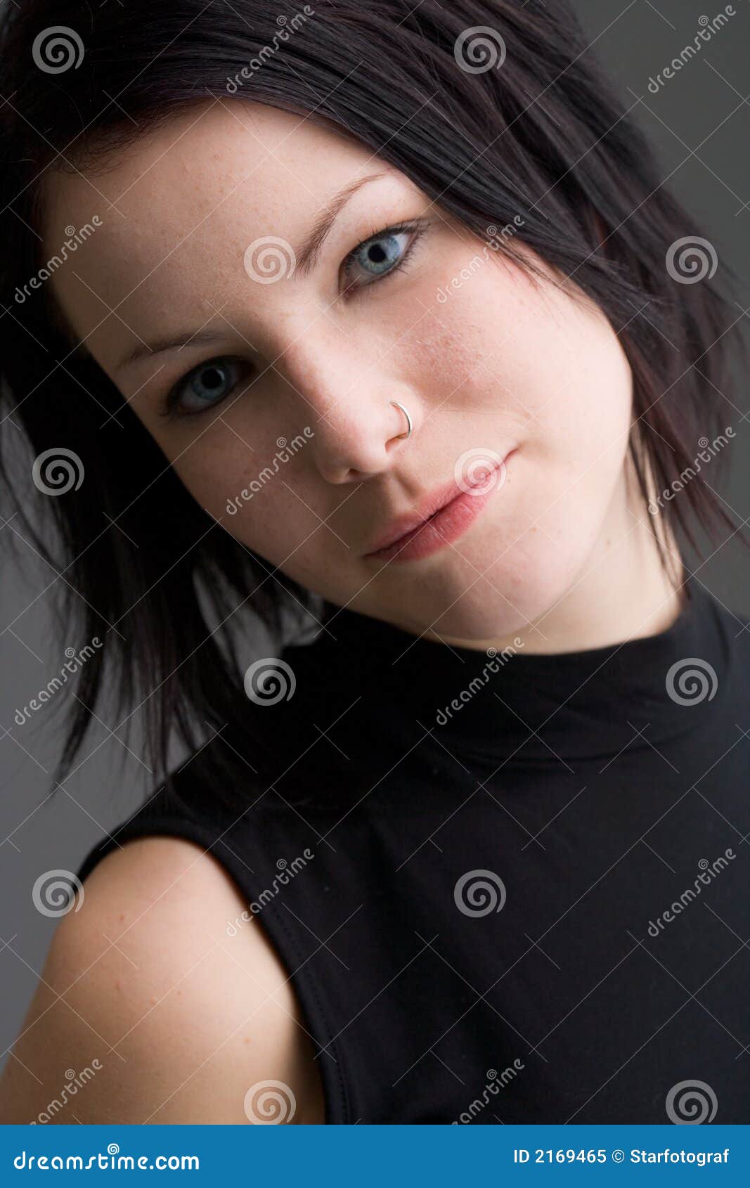 Dark haired beauty stock image. Image of contemplative - 2169465