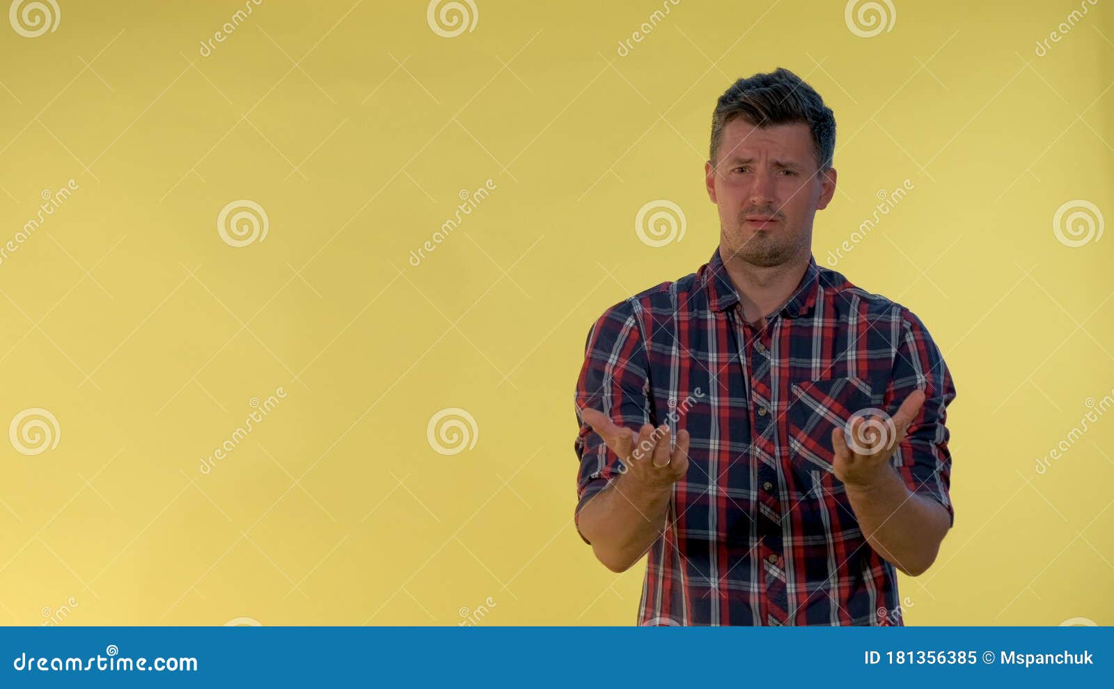 Dark-haired Young Man Doesn`t Agree with Something Stock Image - Image ...