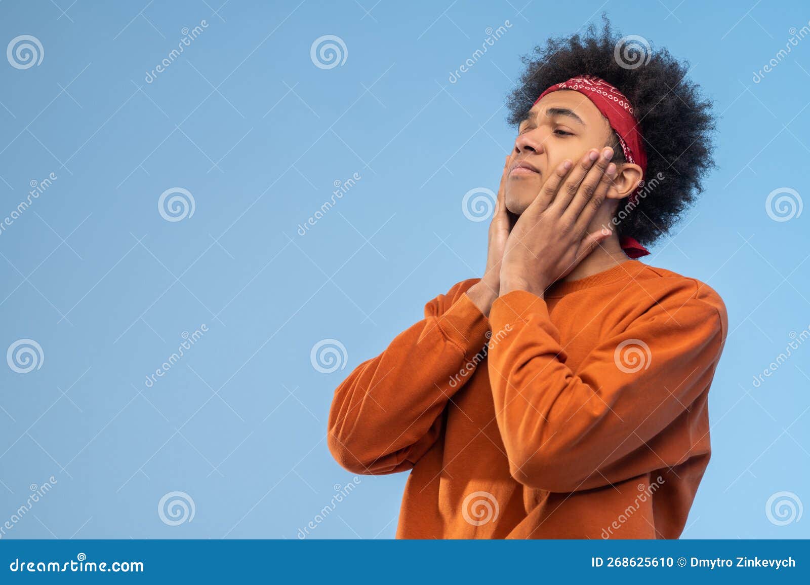 Dark-haired Young Man Looking Tired and Stressed Stock Photo - Image of ...