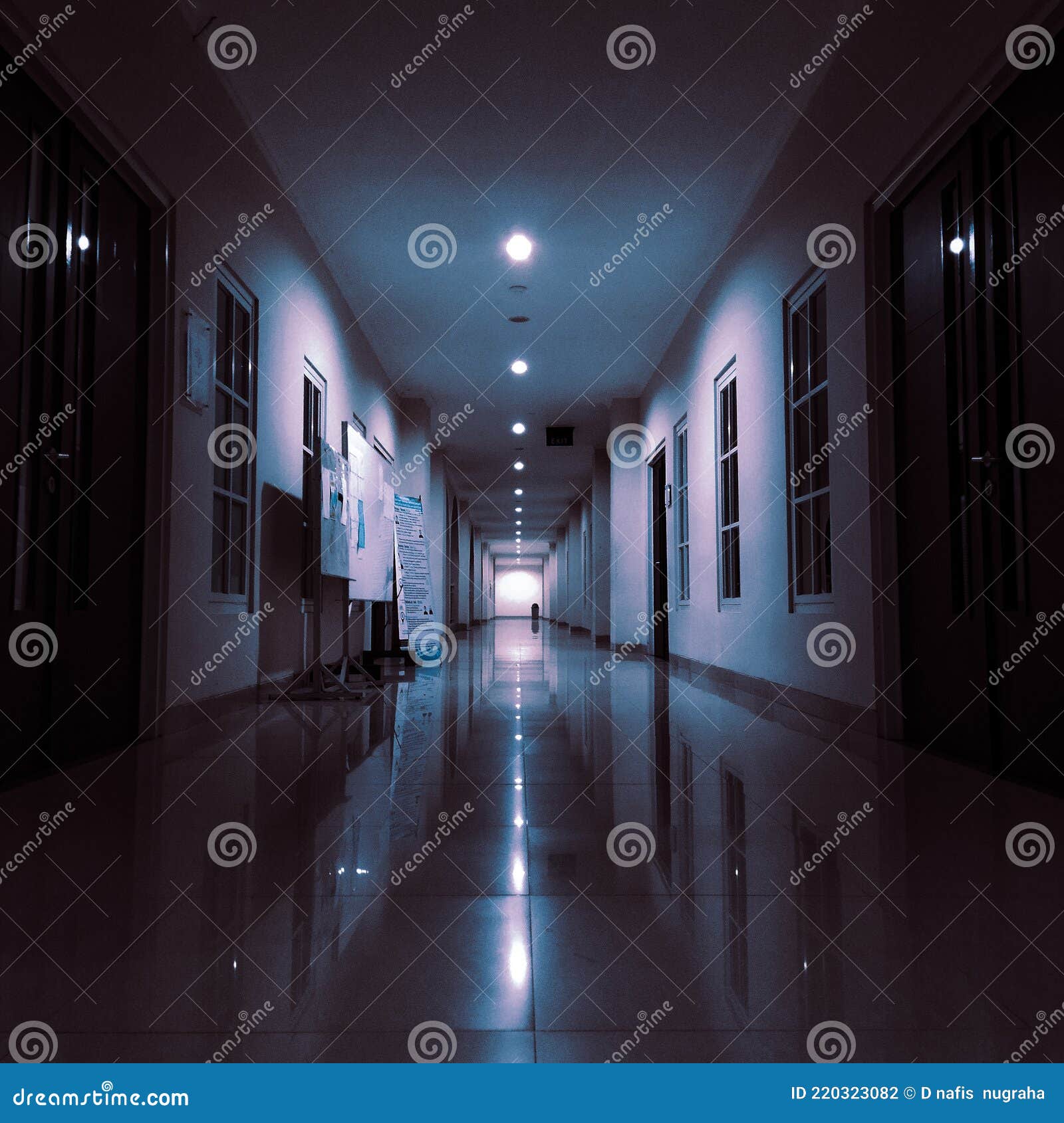Dark Hall Way Interior Building Editorial Photography - Image of ...