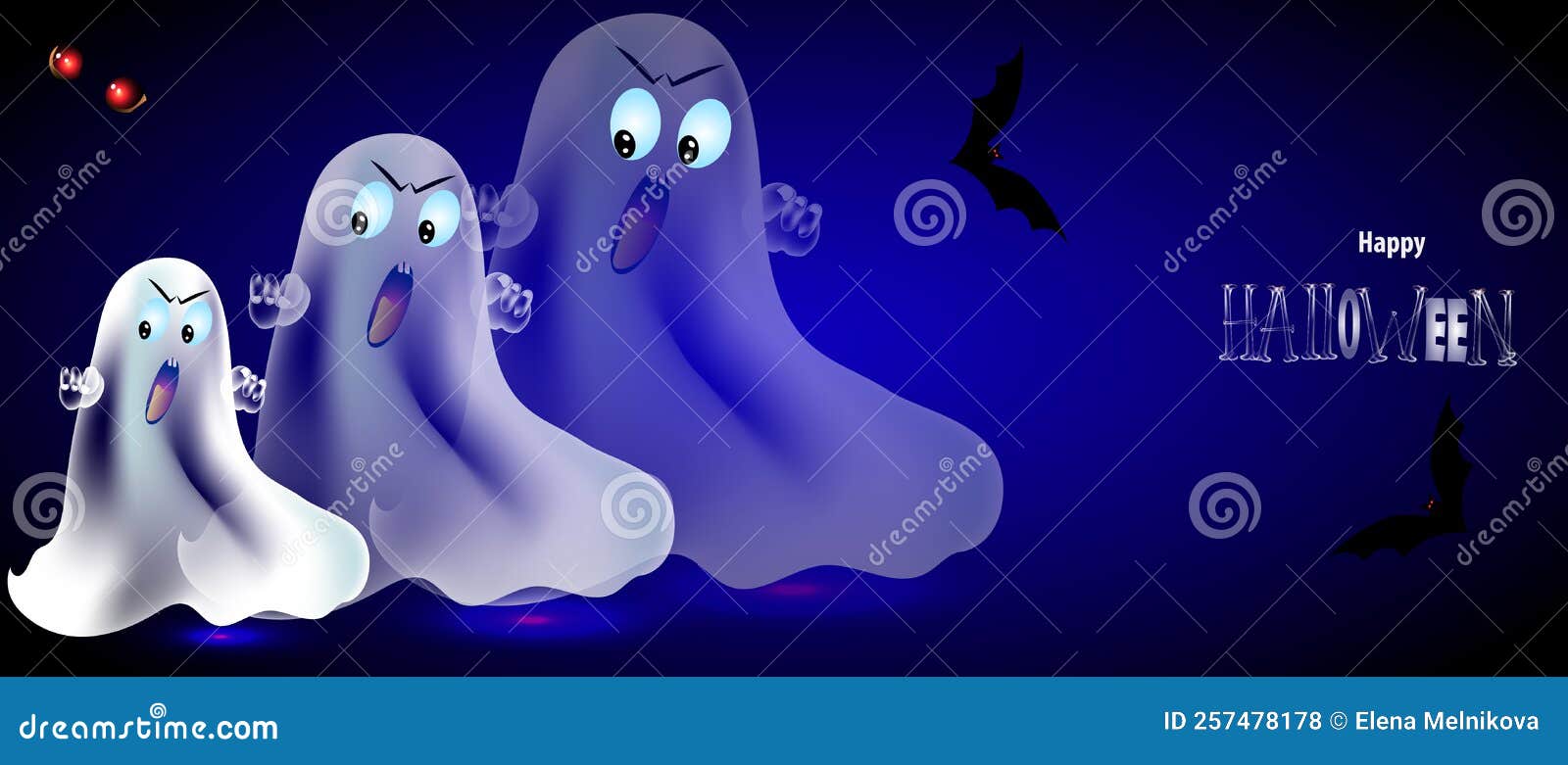 Battle Ghosts Vector Illustration | CartoonDealer.com #38127830