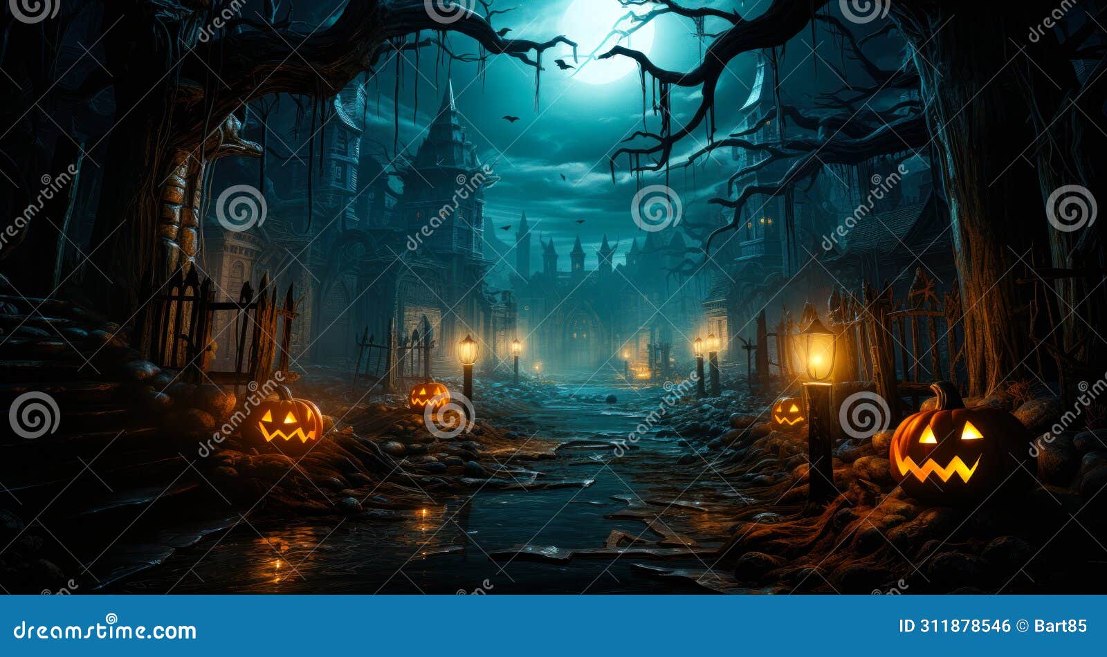 A Haunting Scene Of Rusted Barrels Immersed In Murky Water. Stock Photo ...