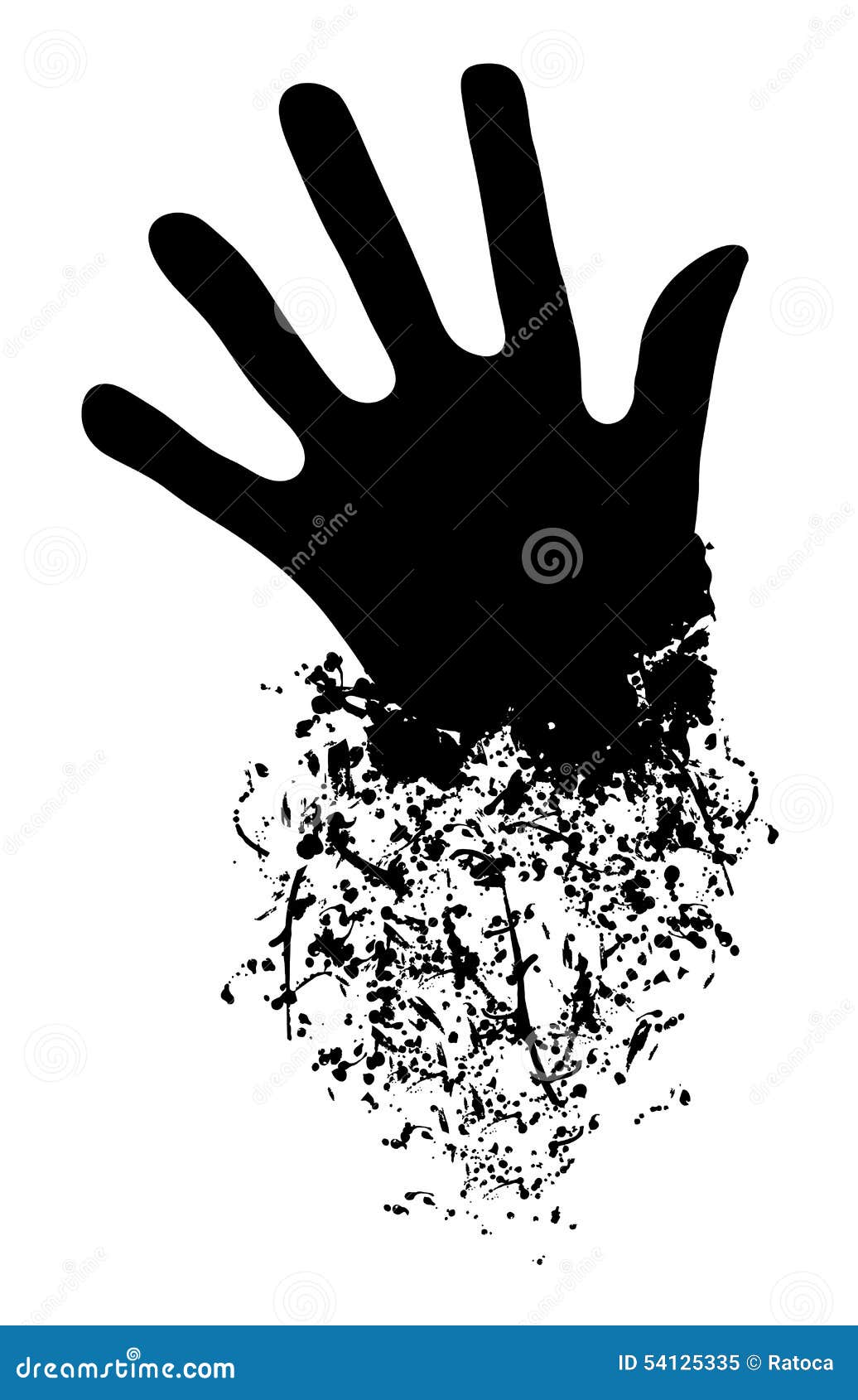 Dark hand stock vector. Illustration of design, horror - 54125335