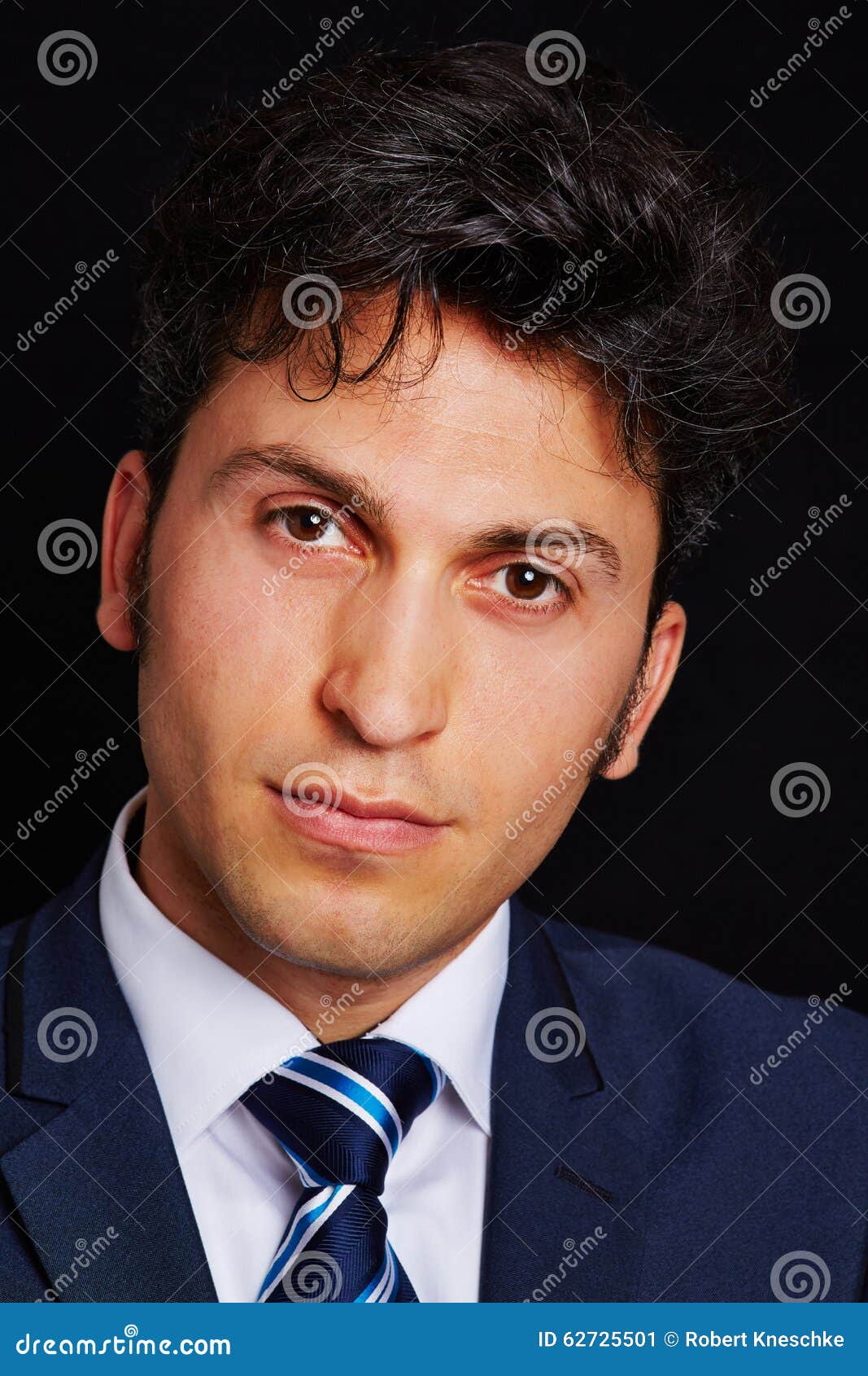 Dark Head Shot of Business Man Stock Image - Image of clerk, serious ...