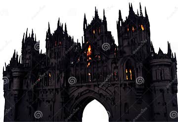 Dark Hell Gate in Fire. Isolated Transparent Background Stock Photo ...