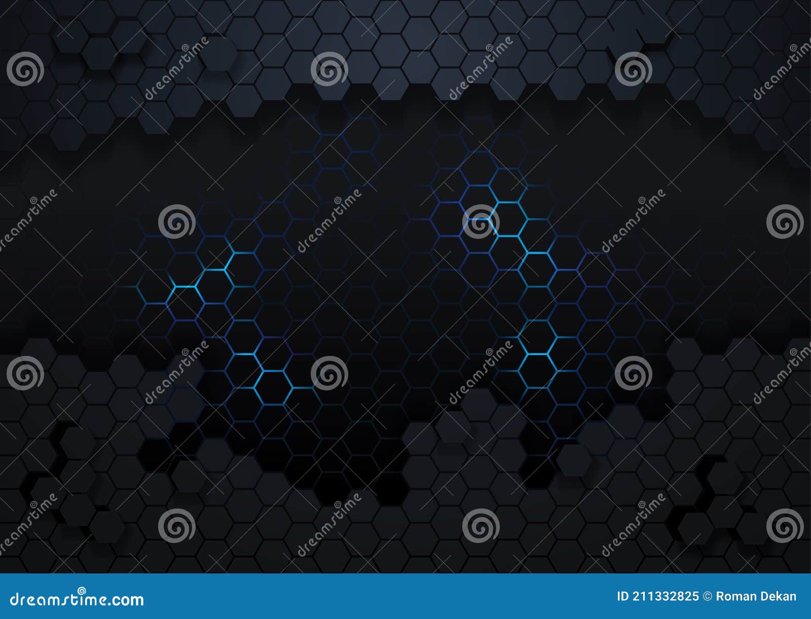 Hexagonal Abstract Metal Background Vector Illustration | CartoonDealer ...