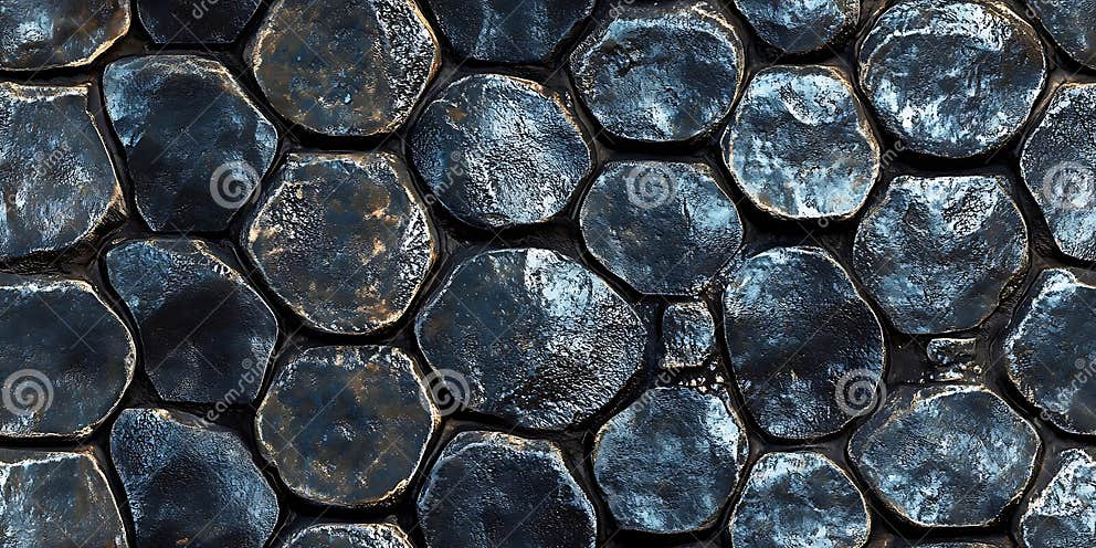 Dark Hexagonal Stones Create a Seamless Repeat Pattern for Texture ...