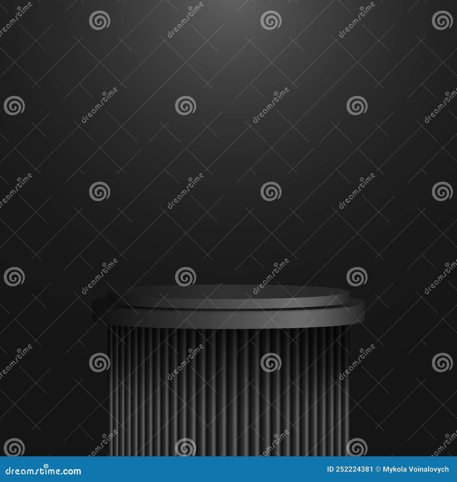Dark High Podium on Abstract Background, Pedestal 3D Vector Design ...