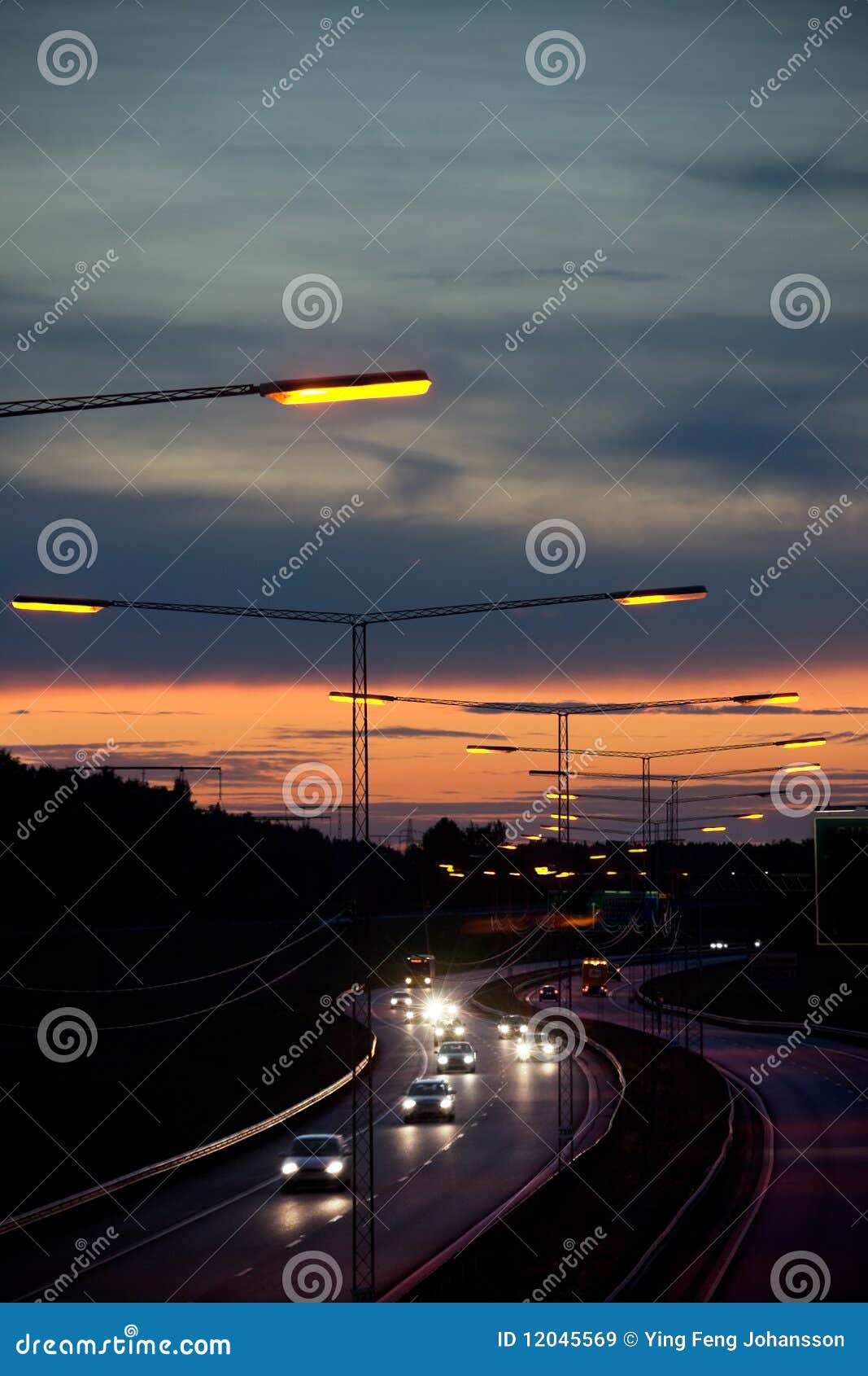 Dark highway stock image. Image of dark, curve, rush - 12045569