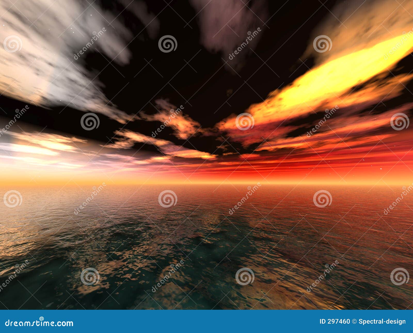 Dark Horizon stock illustration. Illustration of seascape - 297460