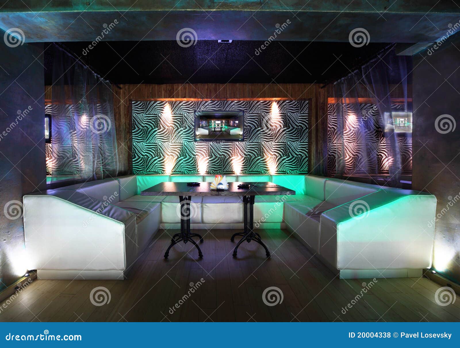 Dark Illuminated Modern Restaurant Editorial Stock Photo - Image of ...