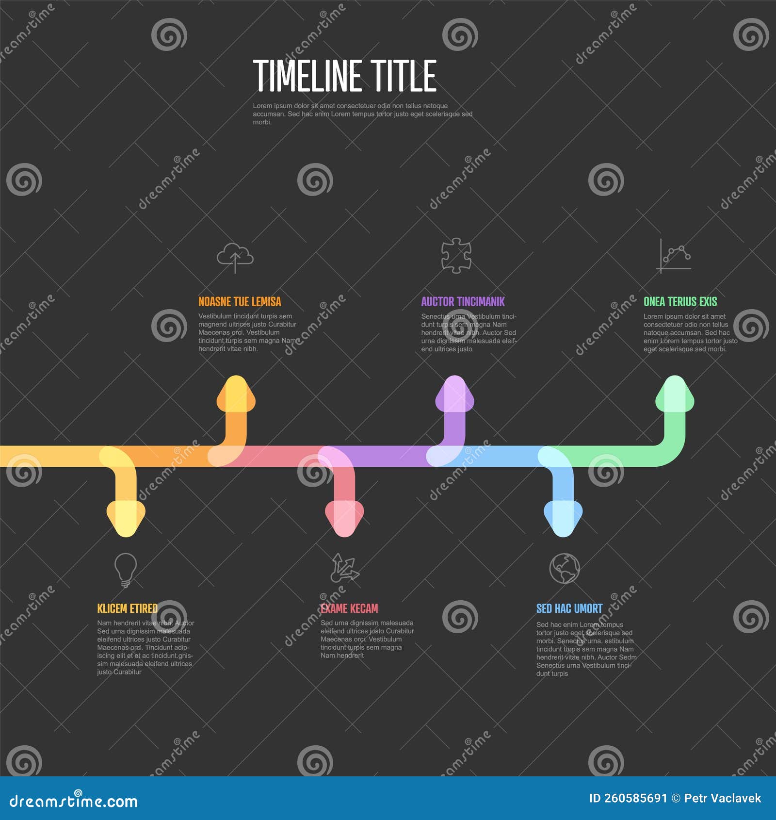 Dark Infographic Company Milestones Thick Line Timeline Template with ... Dark Infographic Company Milestones Thick Line Timeline Template with ...