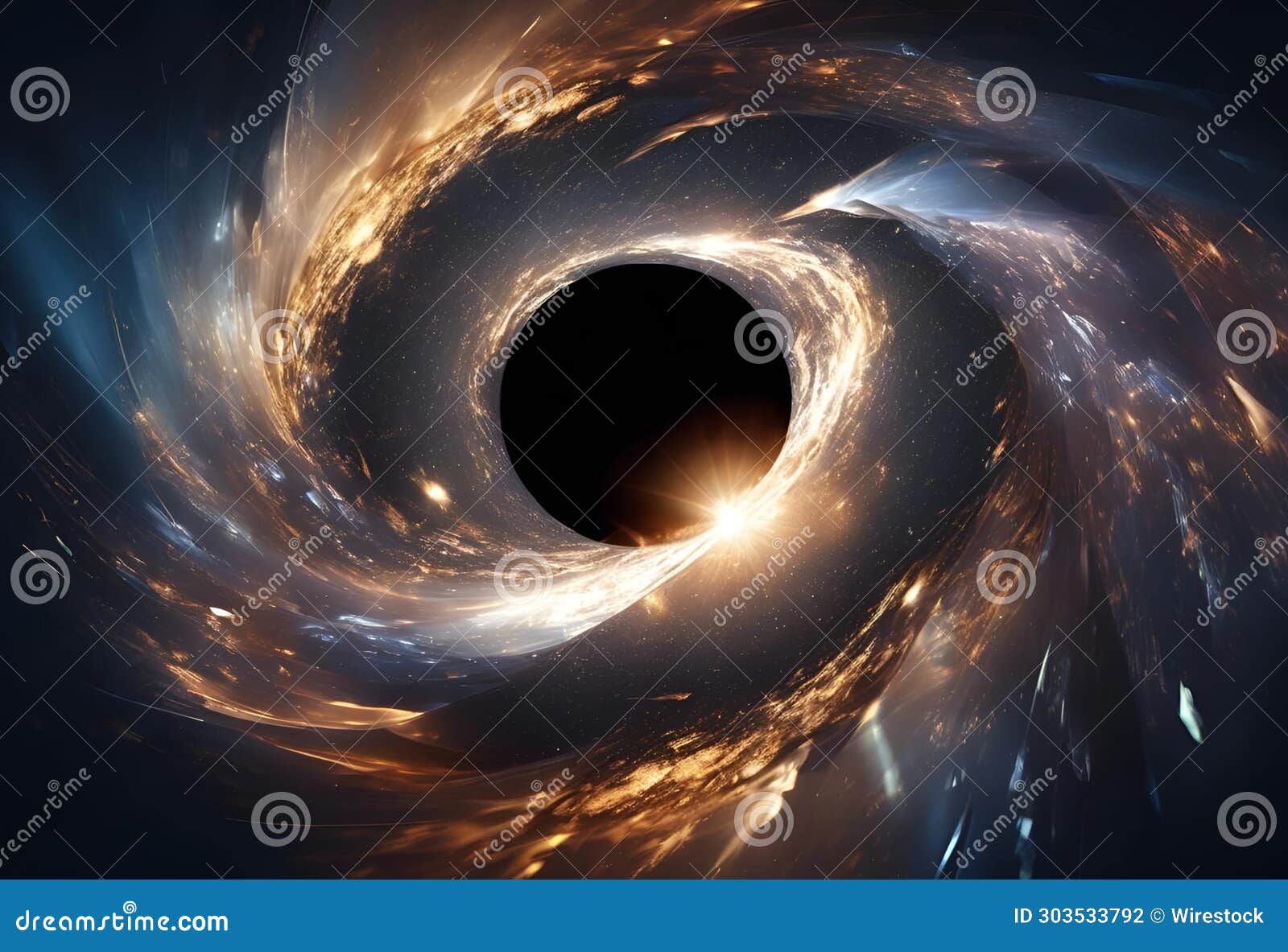 A Dark, Inky Void of Interstellar Space, Dotted with Bright White and ...