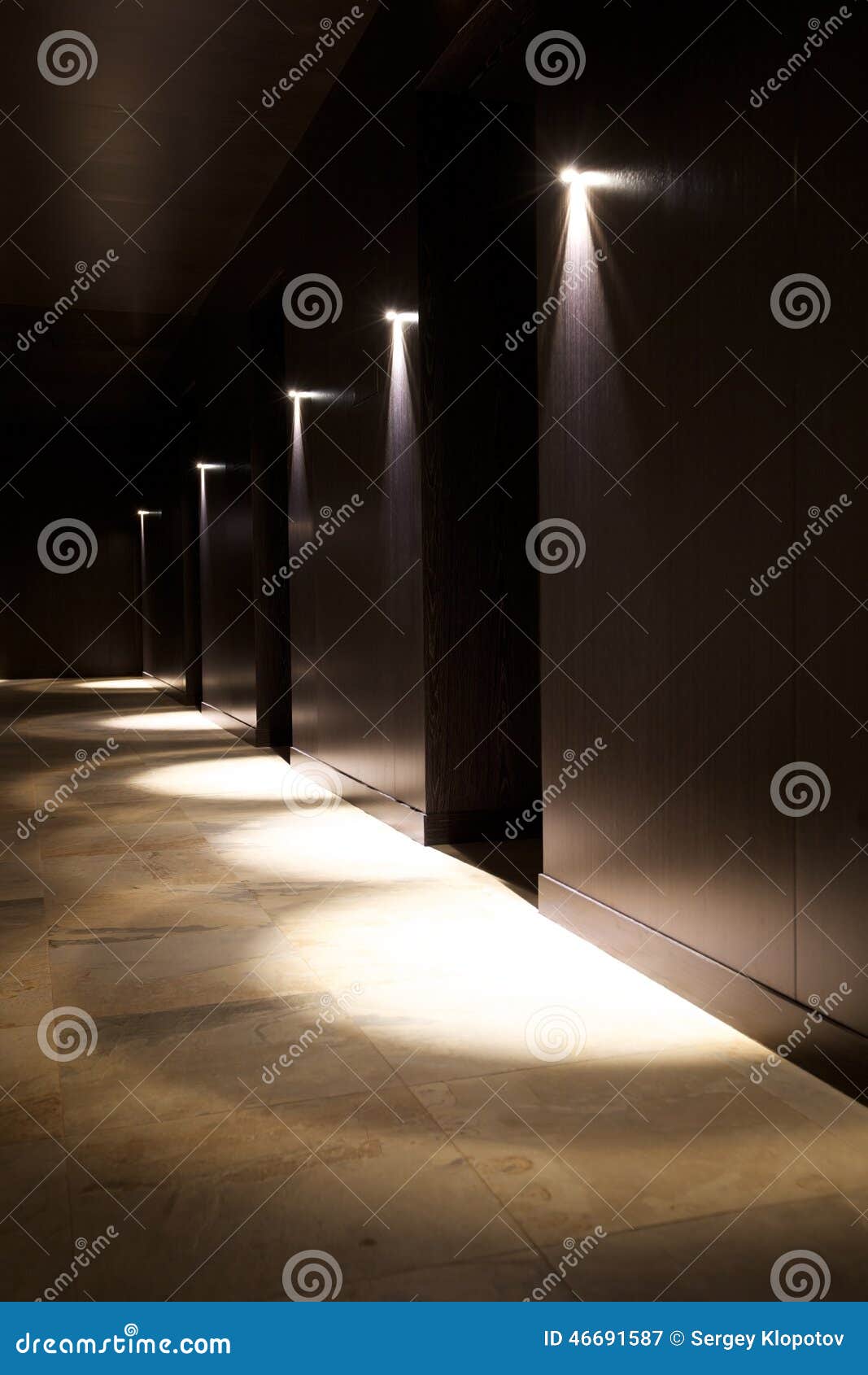 Dark Interior with Beautiful Light Stock Image - Image of house ...