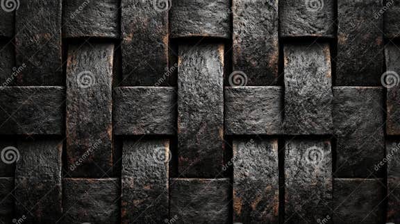 Dark Interwoven Stone Block Pattern Texture Stock Illustration ...