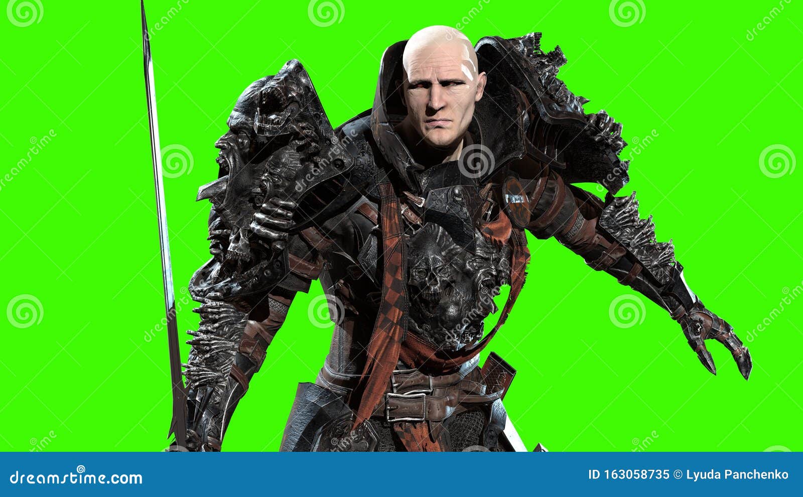 Dark knight men 3d render stock illustration. Illustration of century ...