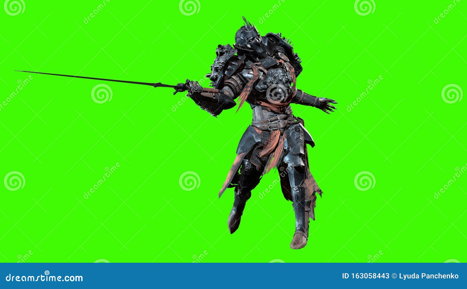 Dark knight men 3d render stock illustration. Illustration of medieval ...