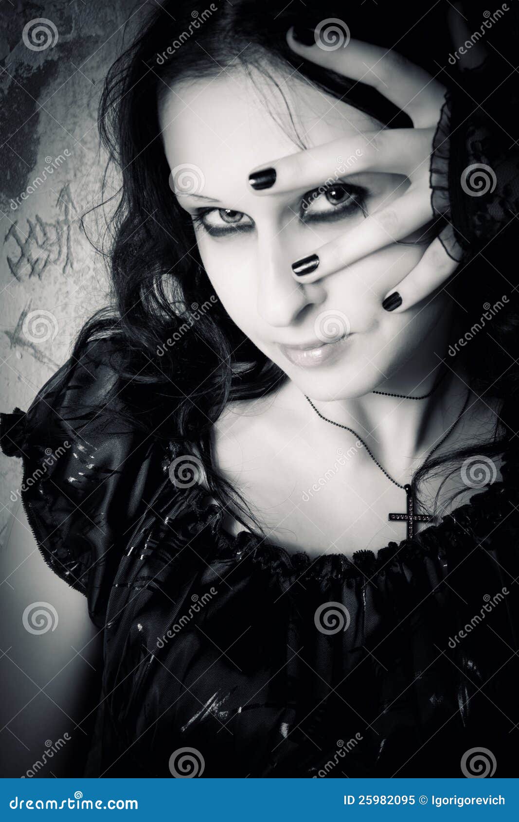 Dark Lady stock image. Image of evil, misery, solitude - 25982095
