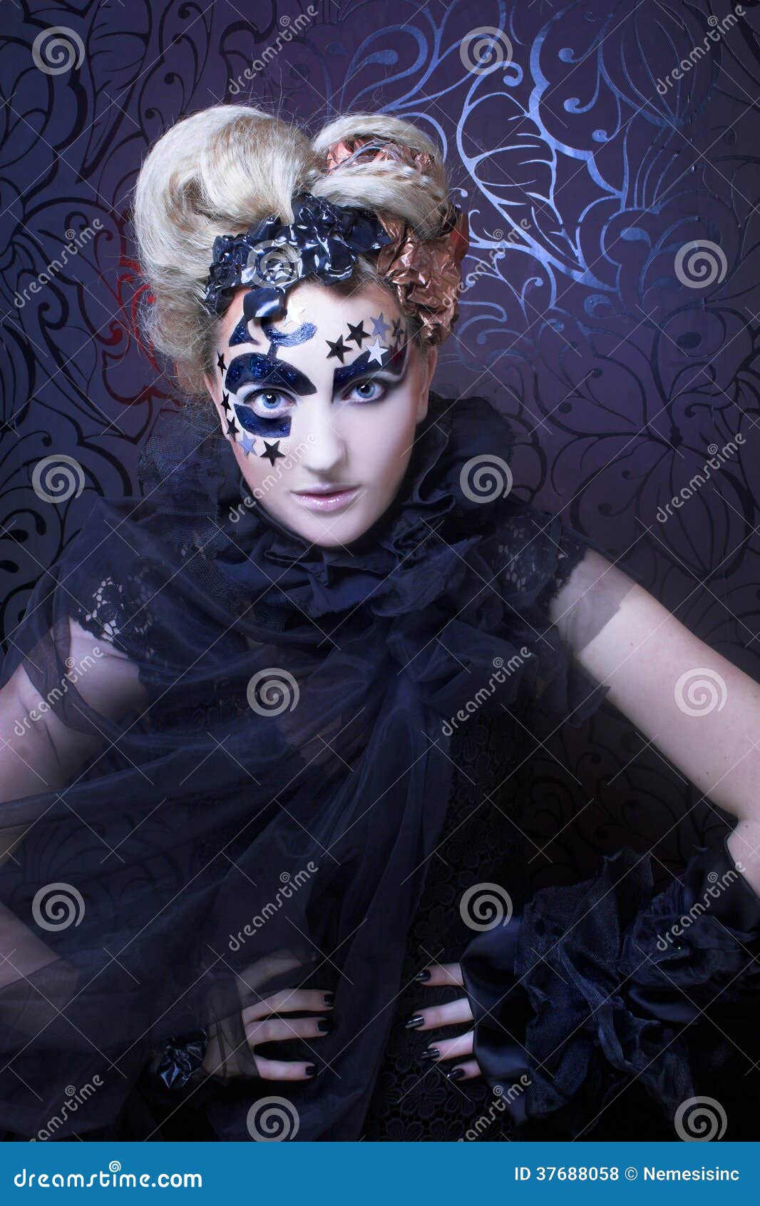 Dark Lady. stock photo. Image of hell, fantasy, horror - 37688058