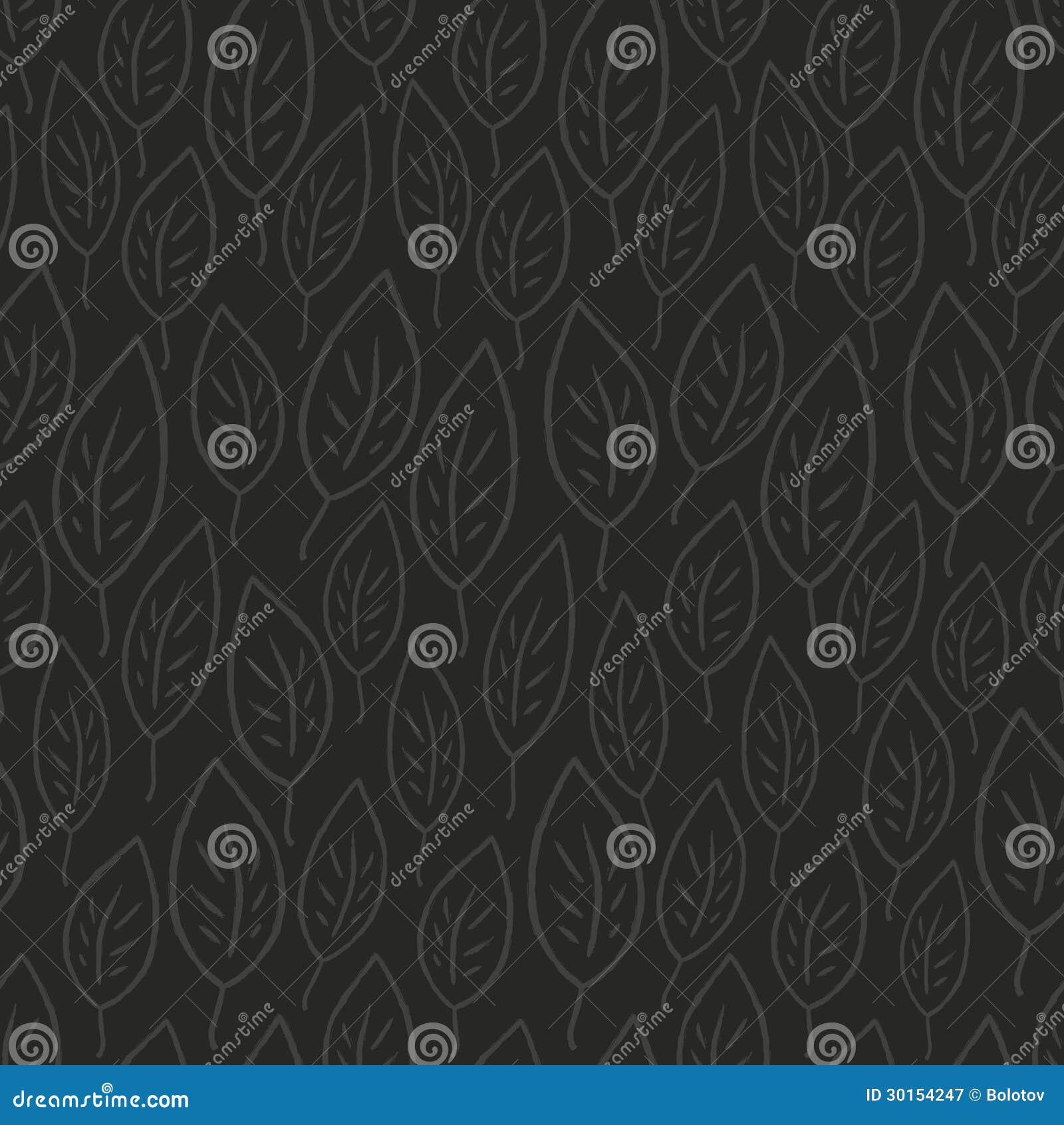 Dark Leaves Abstract Seamless Pattern. Stock Vector - Illustration of ...