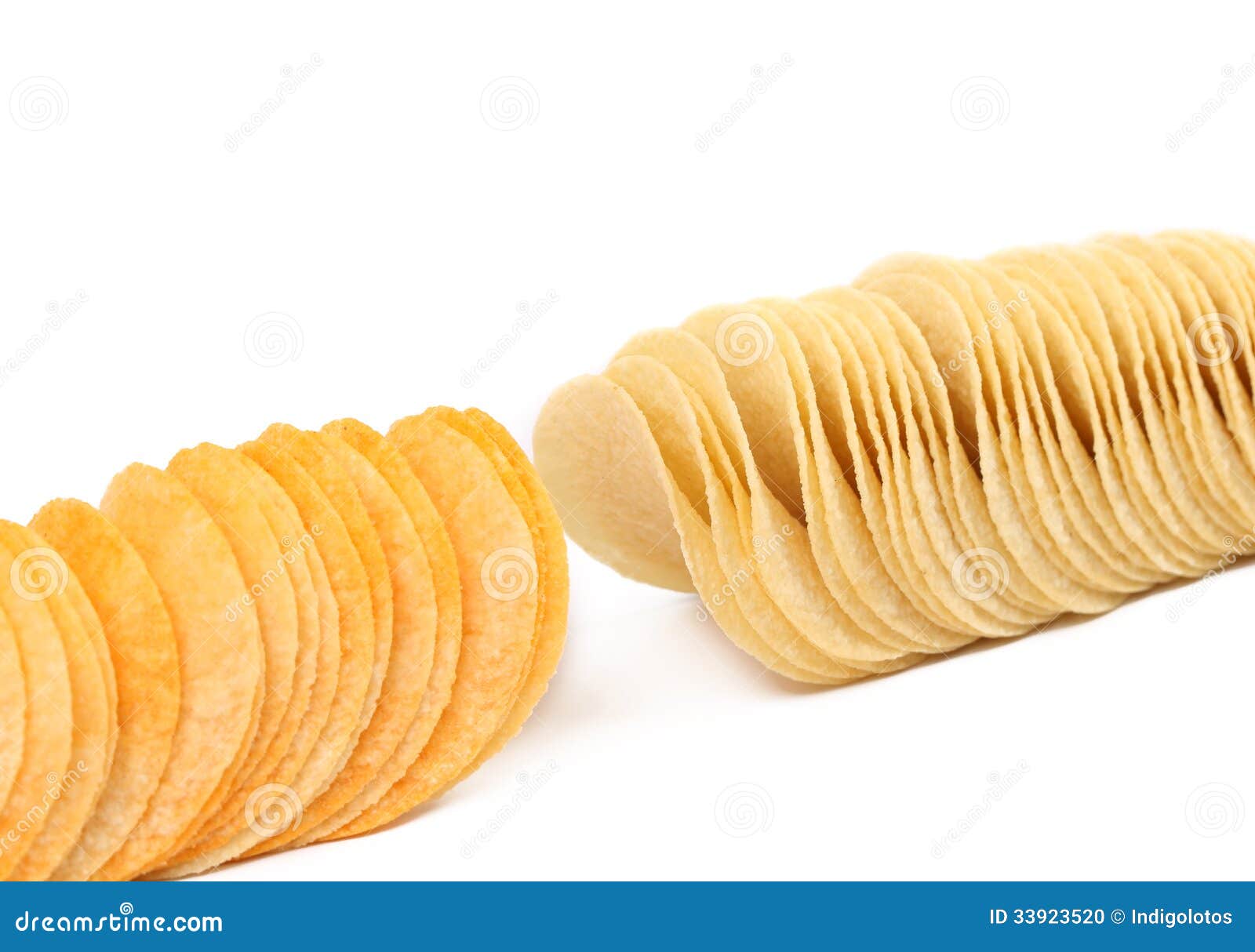 Dark and Light Chips Potato Stock Photo - Image of isolated, food: 33923520