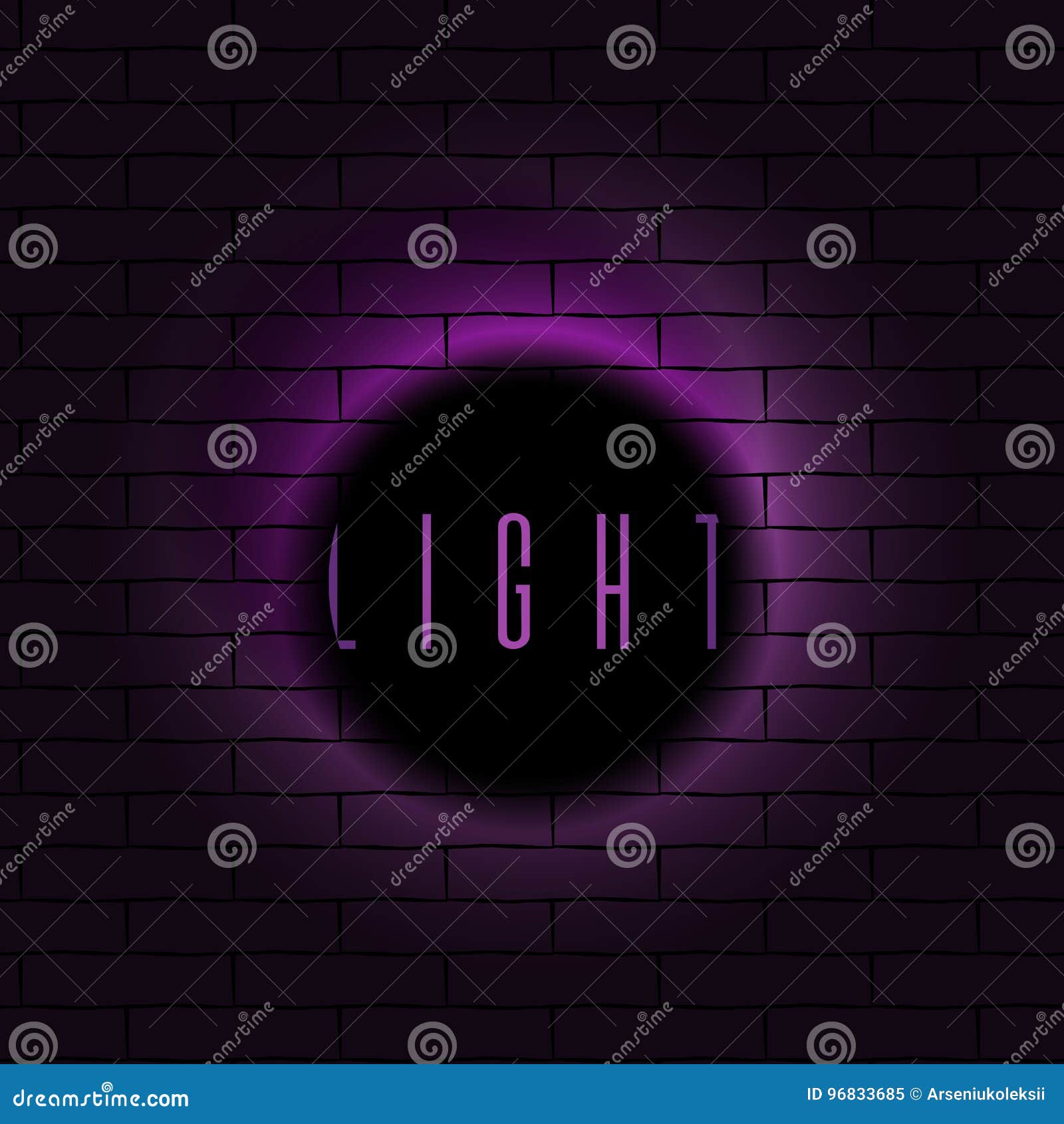 Dark light stock vector. Illustration of abstract, empty - 96833685
