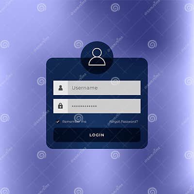 Dark Login Page Web Template Design Stock Vector - Illustration of ...