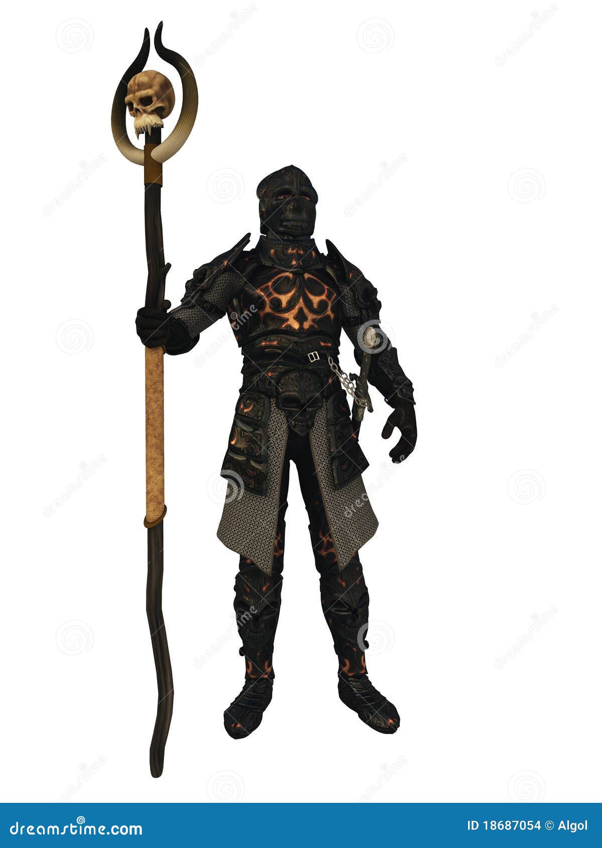Dark Lord in Black Armour stock illustration. Illustration of male ...