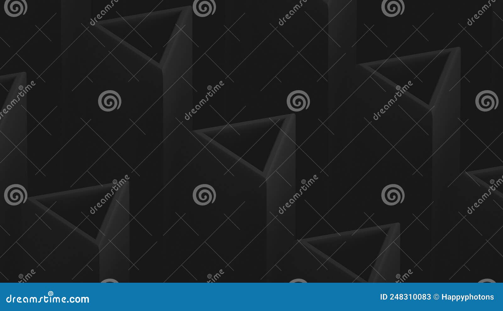 Dark Low Contrast Backdrop. Triangular Elements Stock Illustration ...