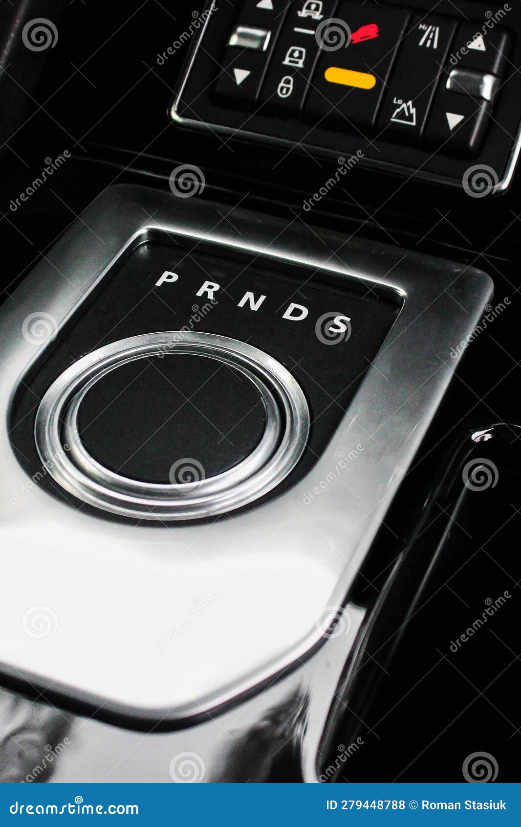 Dark Luxury Interior - Steering Wheel, Shift Lever. Automatic ...