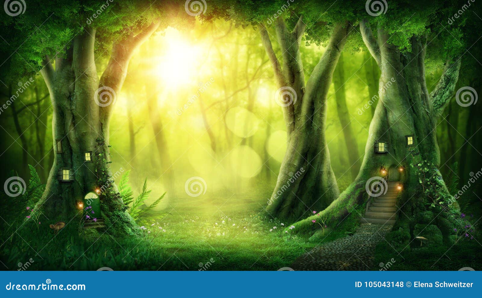 Dark magic forest stock photo. Image of copy, landscape - 105043148