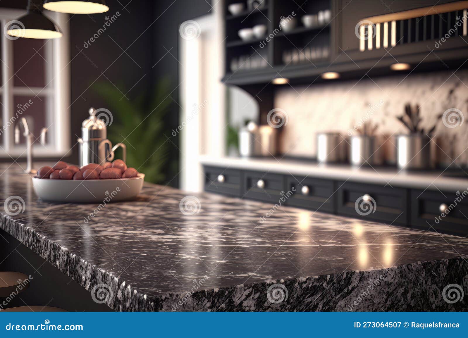 Dark Marble Kitchen Counter Stock Illustration - Illustration of rustic ...