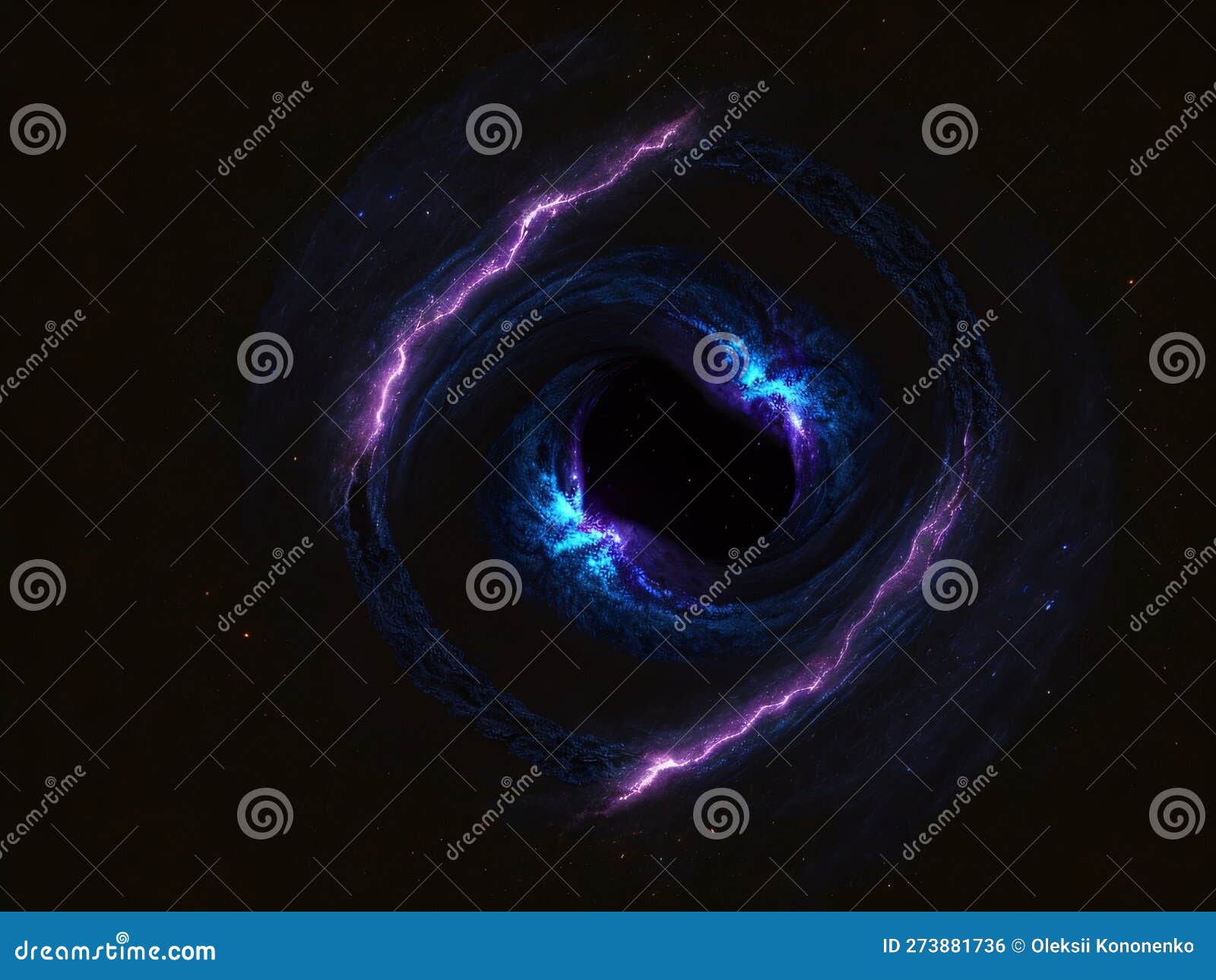 Dark Matter. Mysterious Illustration of the Dark Matter Explosion and ...