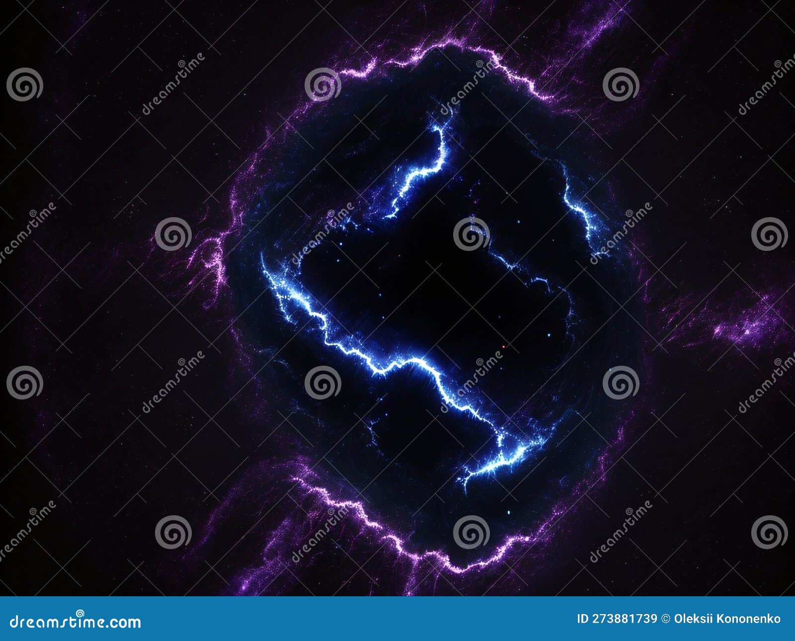 Dark Matter. Mysterious Illustration of the Dark Matter Explosion and ...