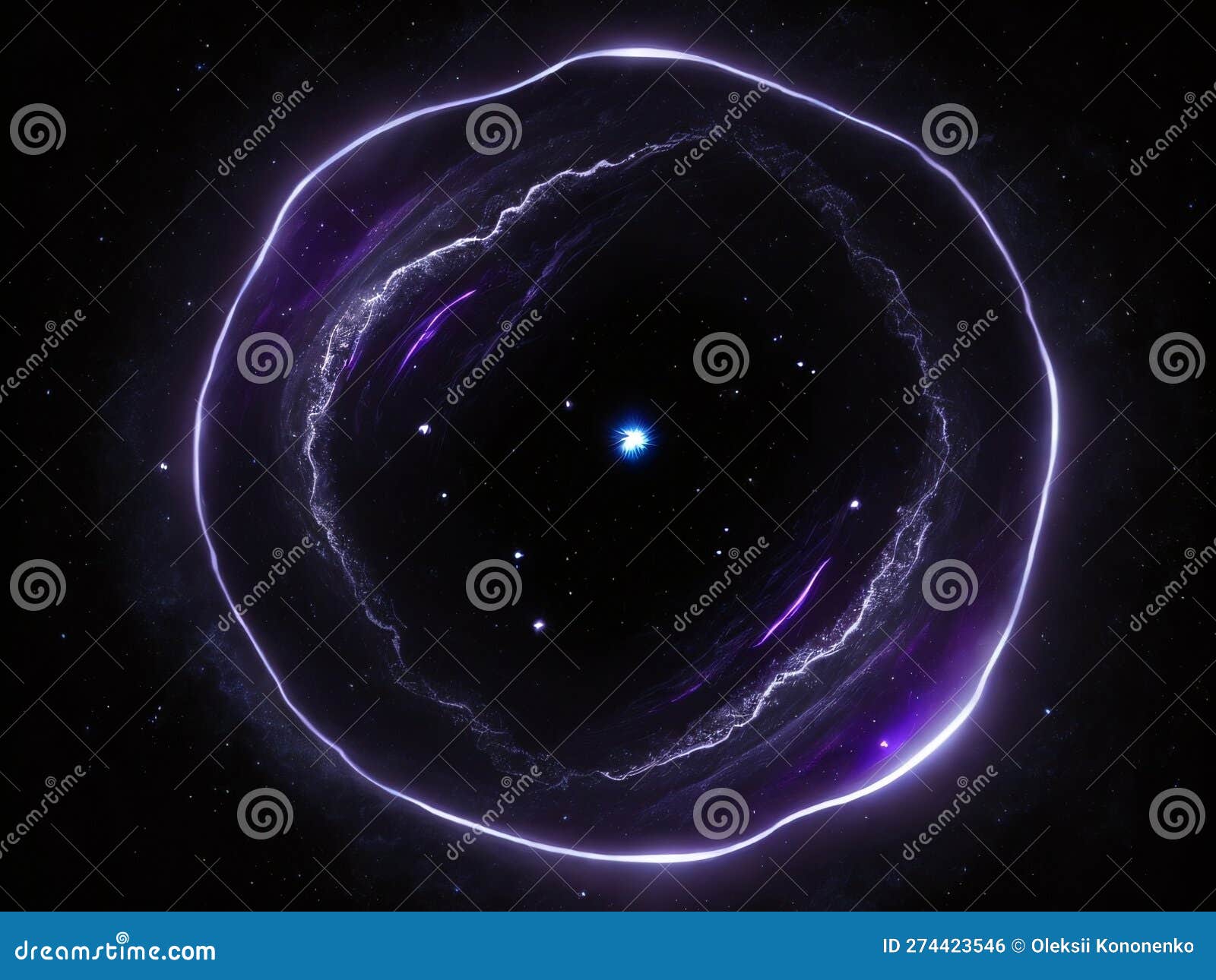 Dark Matter. Mysterious Illustration of the Dark Matter Explosion and ...