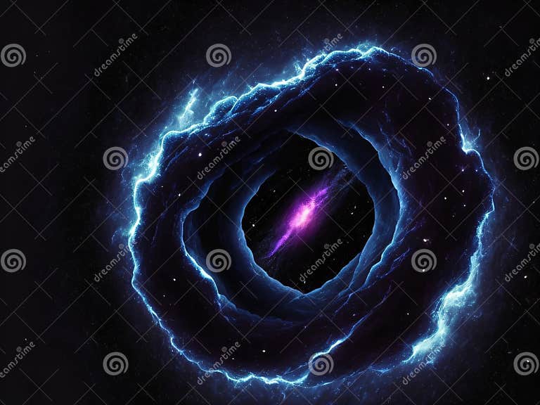 Dark Matter. Mysterious Illustration of the Dark Matter Explosion and ...