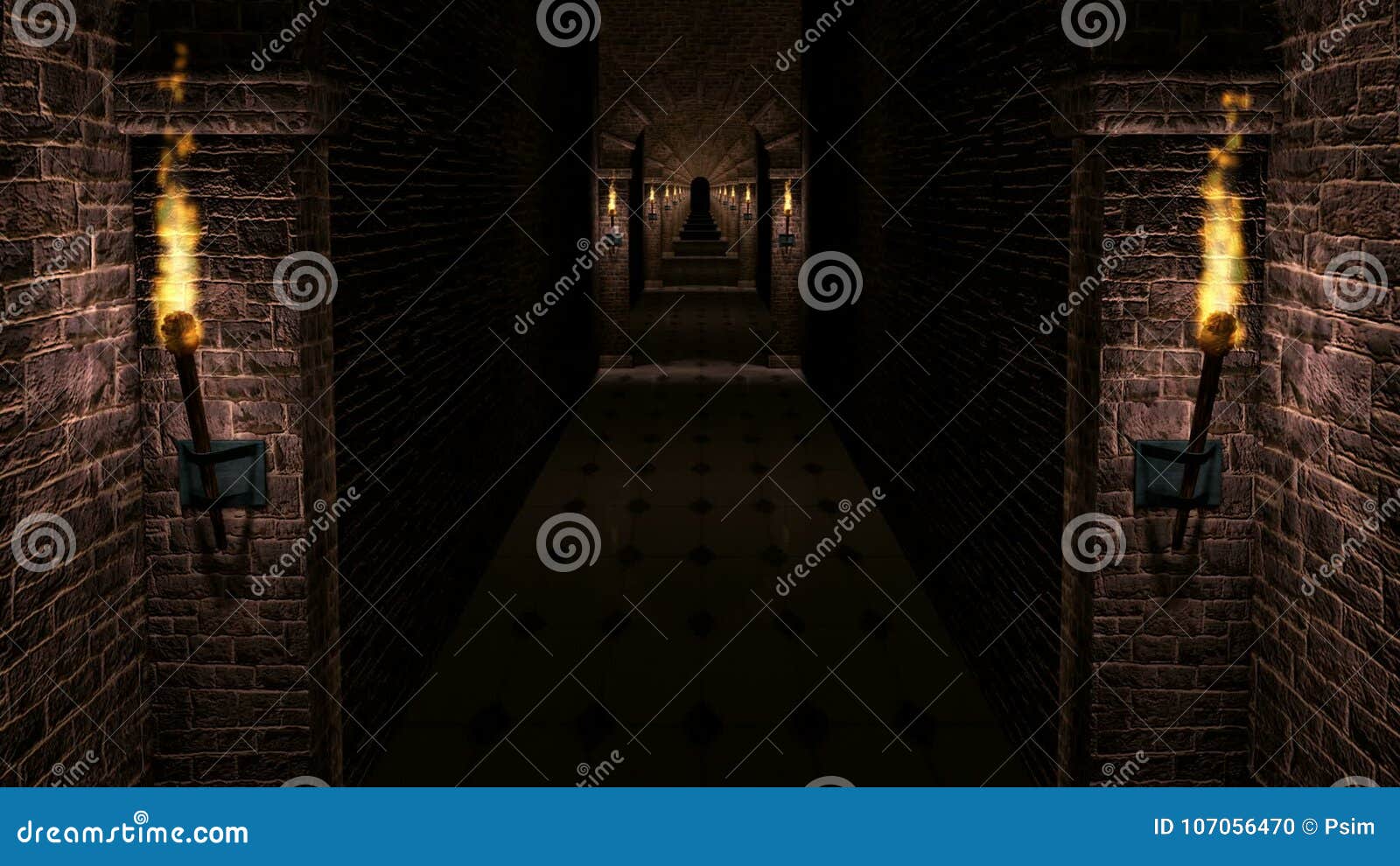 Dark Medieval Castle Corridor Stock Footage - Video of background ...