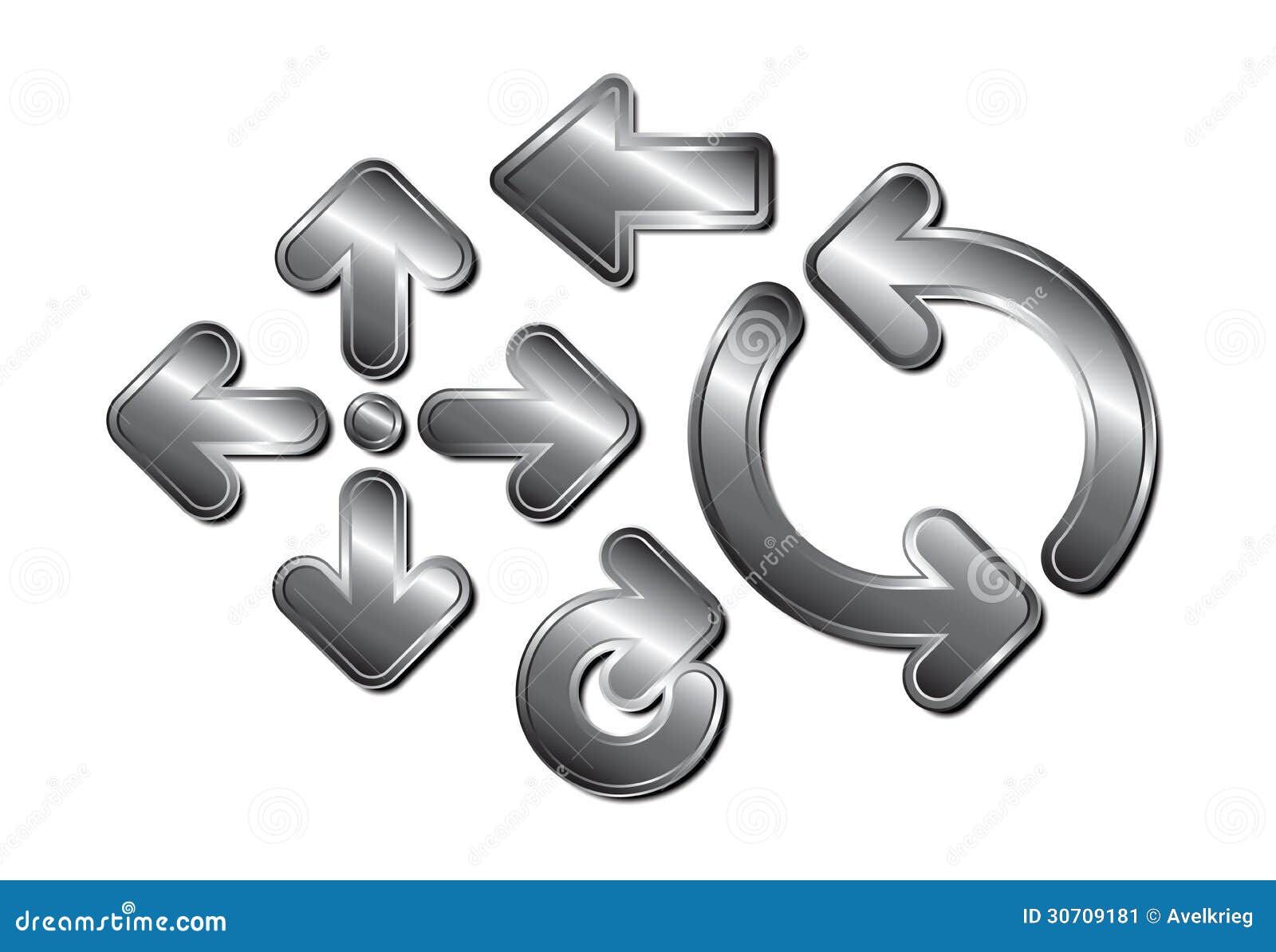 Dark Metal Arrow Set stock vector. Illustration of arrow - 30709181