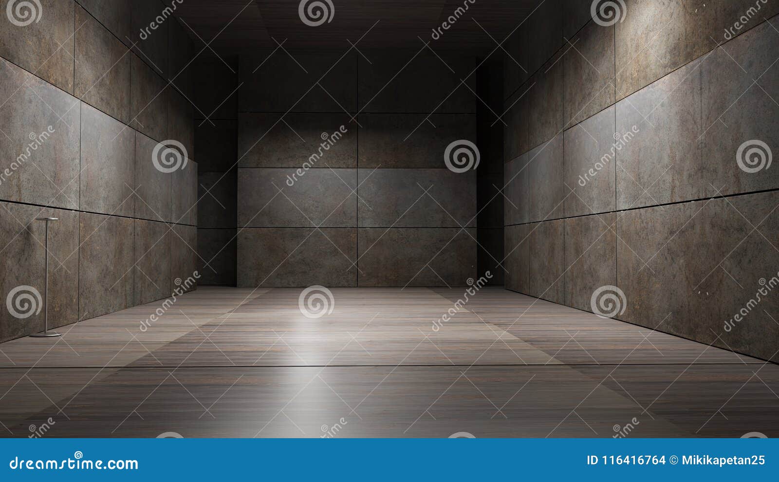 Dark Metal Room Background 3d Rendering Stock Illustration ...