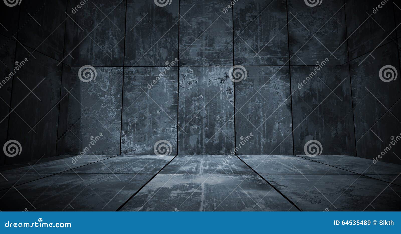 Dark Metal Room Background stock image. Image of grungy - 64535489