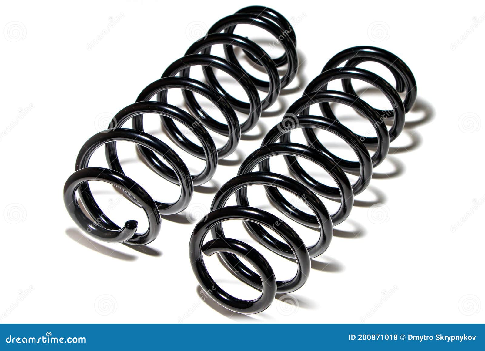 Dark Metal Spring Isolated on White Background Stock Photo - Image of ...