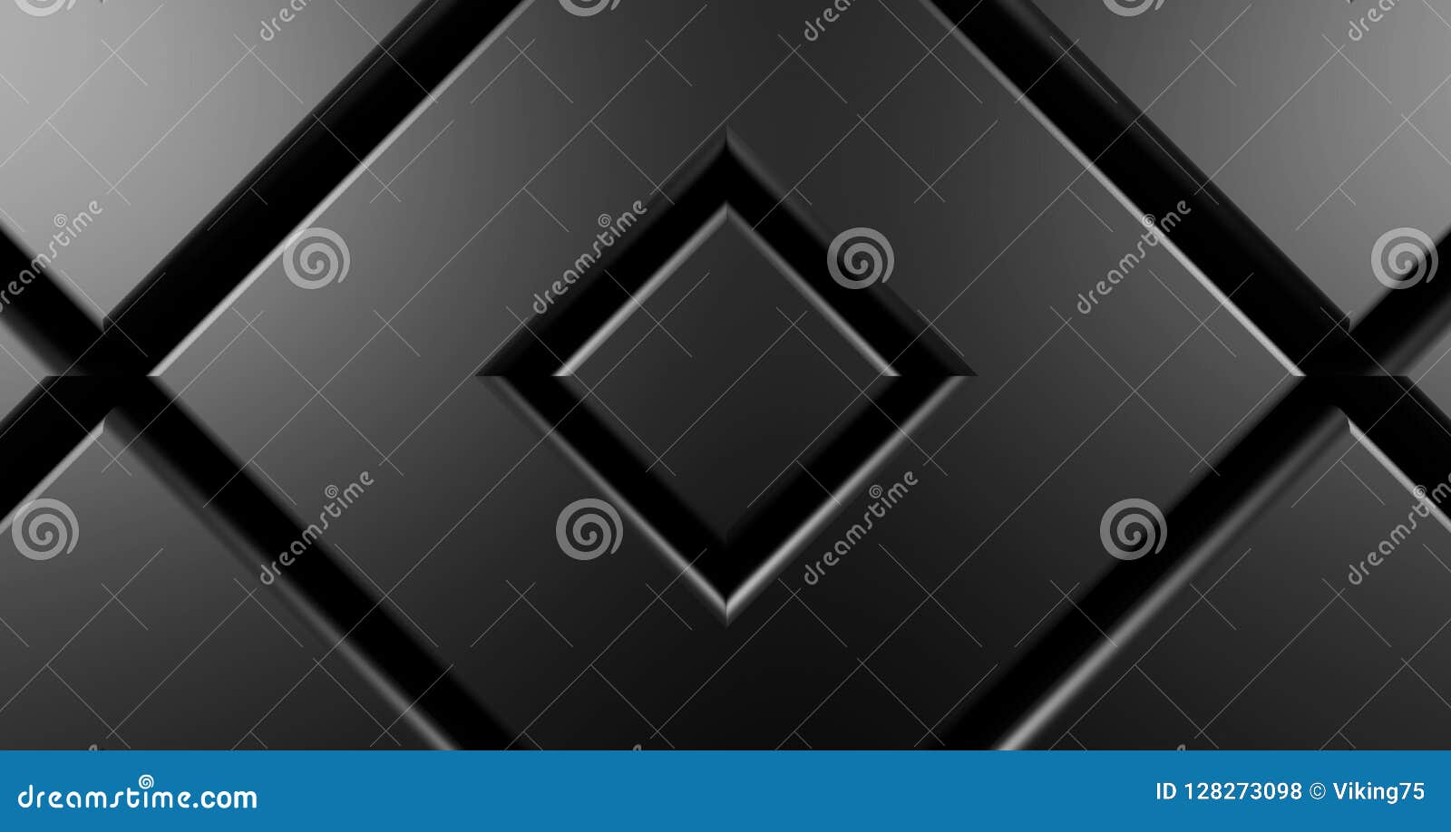 Dark Metal Square Modern Background 3d Render Stock Illustration ...