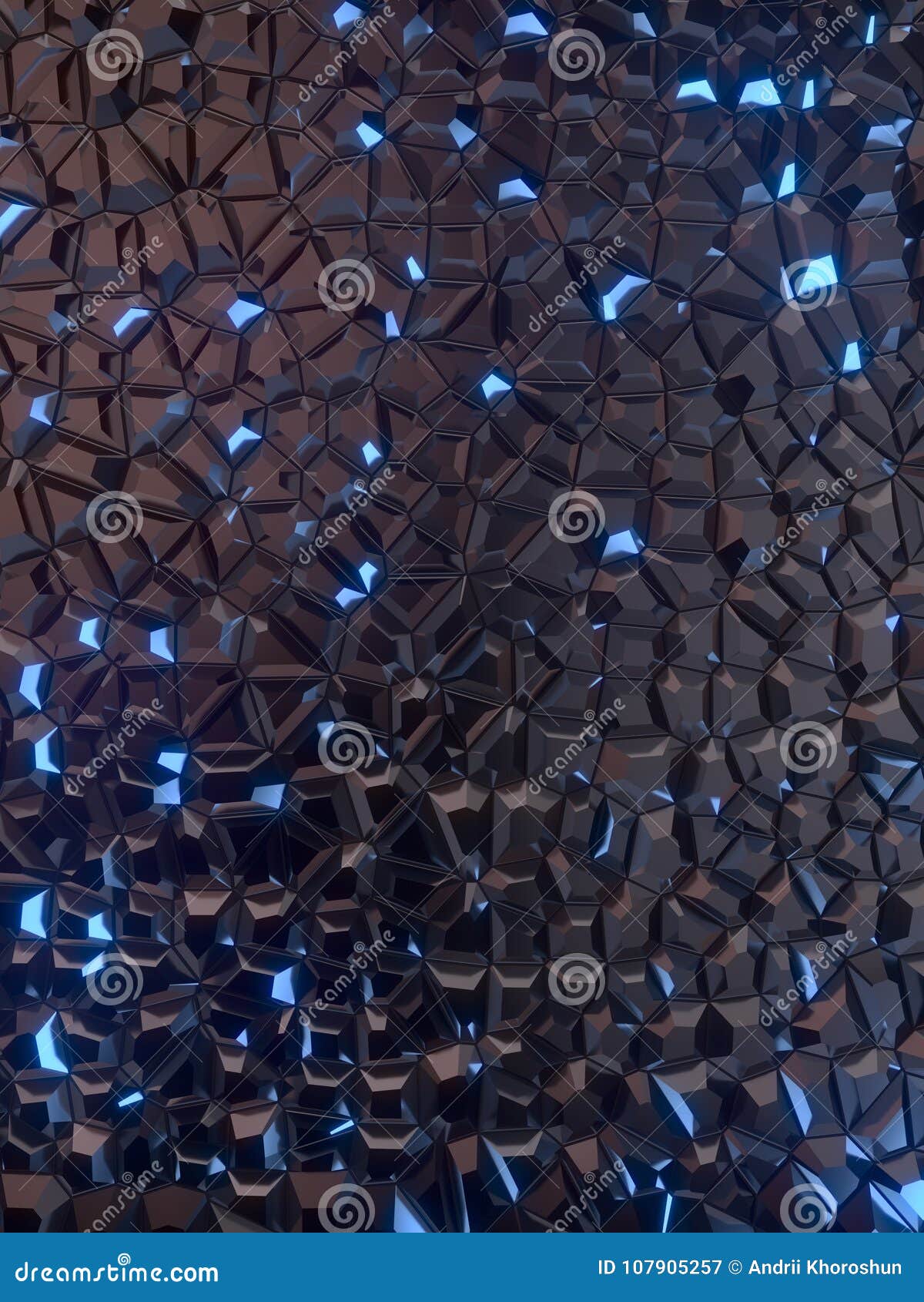 Dark Metallic Abstract Surface Pattern. 3d Rendering Stock Illustration ...