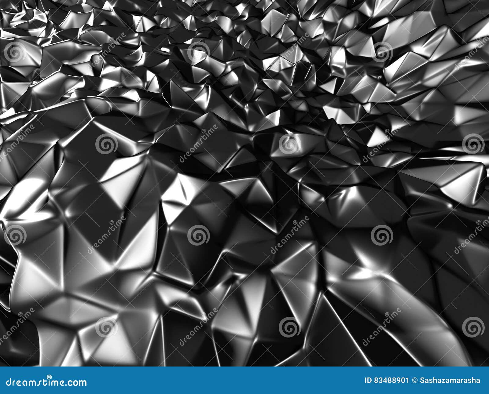 Dark Metallic Silver Triangle Poligon Pattern Background Stock ...
