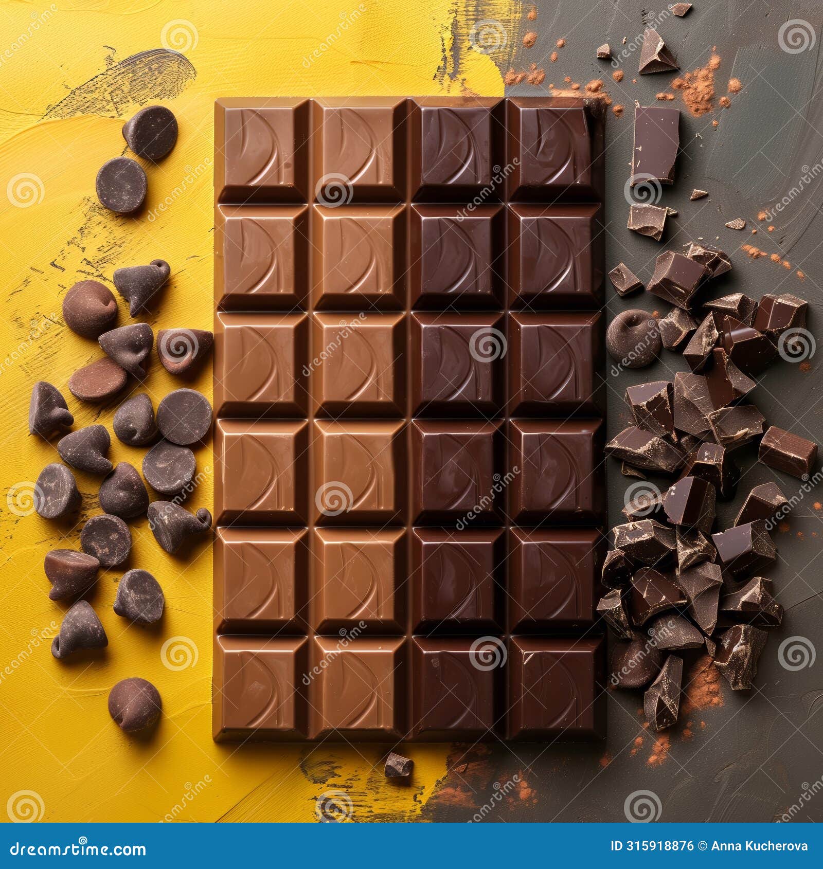 Milk Chocolate, Dark Chocolate And White Chocolate Liquid, Flowing ...