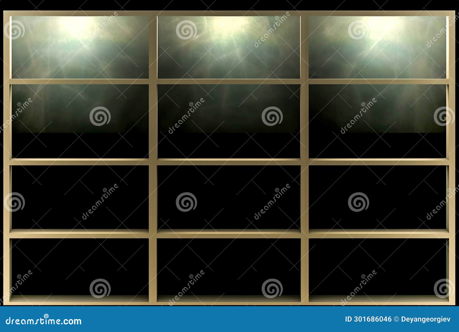 Dark Minimalist Empty Shelves for Background. Stock Illustration ...